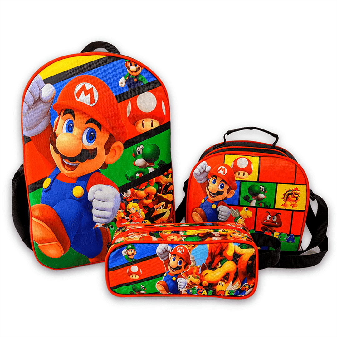 Combo Escolar con motivo Mario Bros | MORRALKIDS